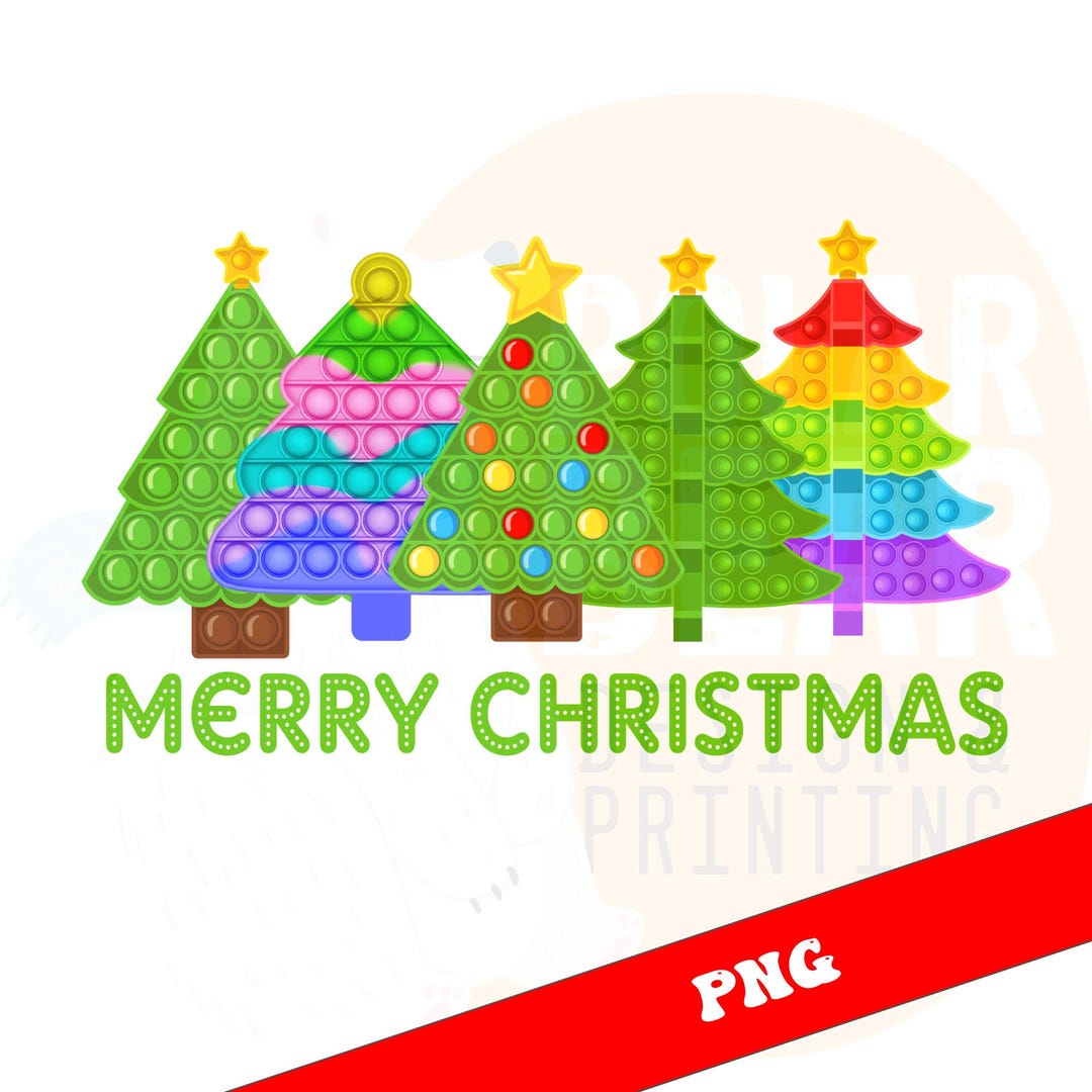 Pop It Christmas Tree Digital Clipart,pop It Christmas Png,popit,pop It ...