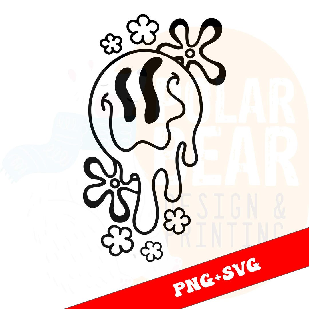 Drippy Smiley Face SVG, Melting Smiley Png, Dripping Happy Face Svg ...