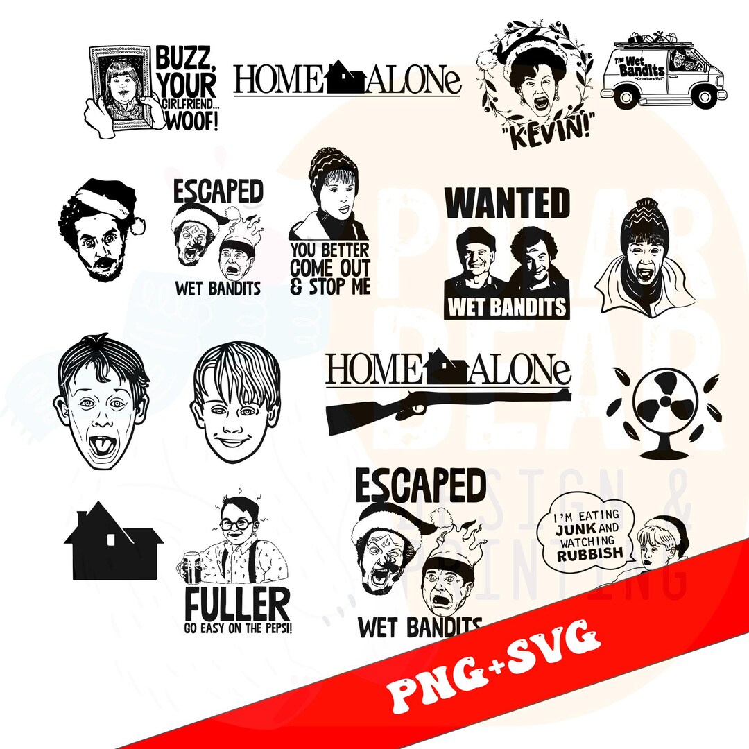 Homee Alone Svg Bundle, Kevin Svg Bundle, Wet Bandits Svg Bundle, Cut ...