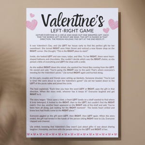 Valentine's Day Left-right Game Puzzle Digital Download Worksheet Party ...