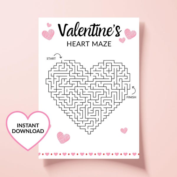 Maze Valentine - Etsy