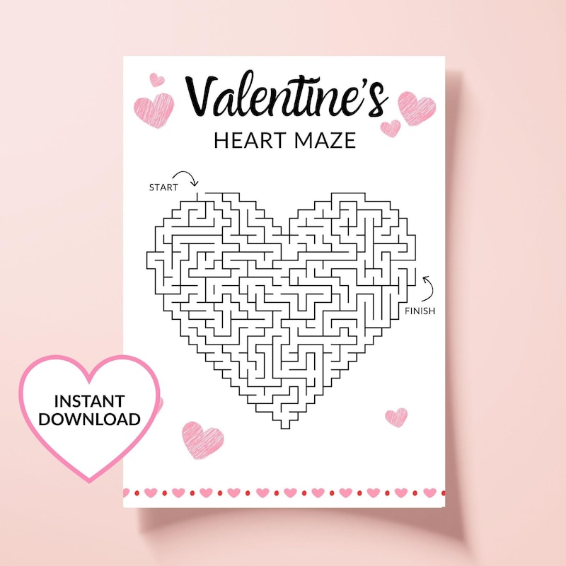 Maze Valentine - Etsy