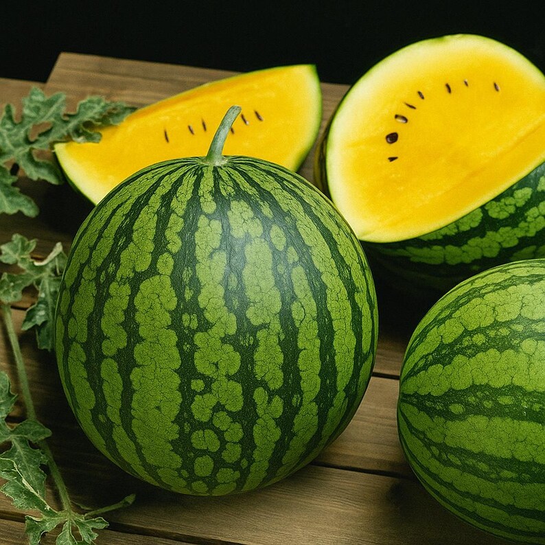 40 Yellow Gem Watermelon Seeds - Sweet Yellow Flesh, Non-gmo - Etsy
