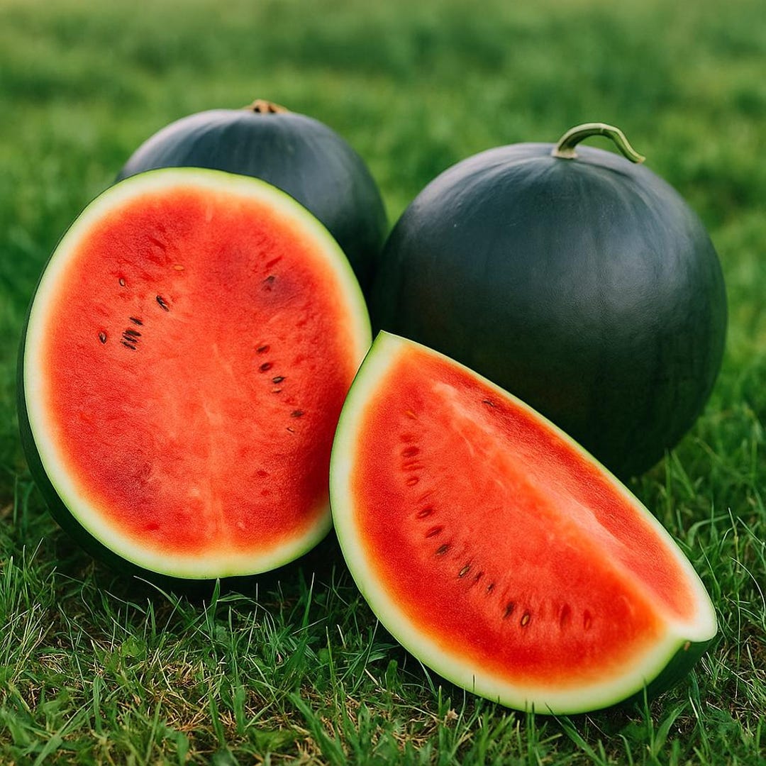 40 Black Diamond Watermelon Seeds, Heirloom, Sweet Juicy Flesh, Large ...