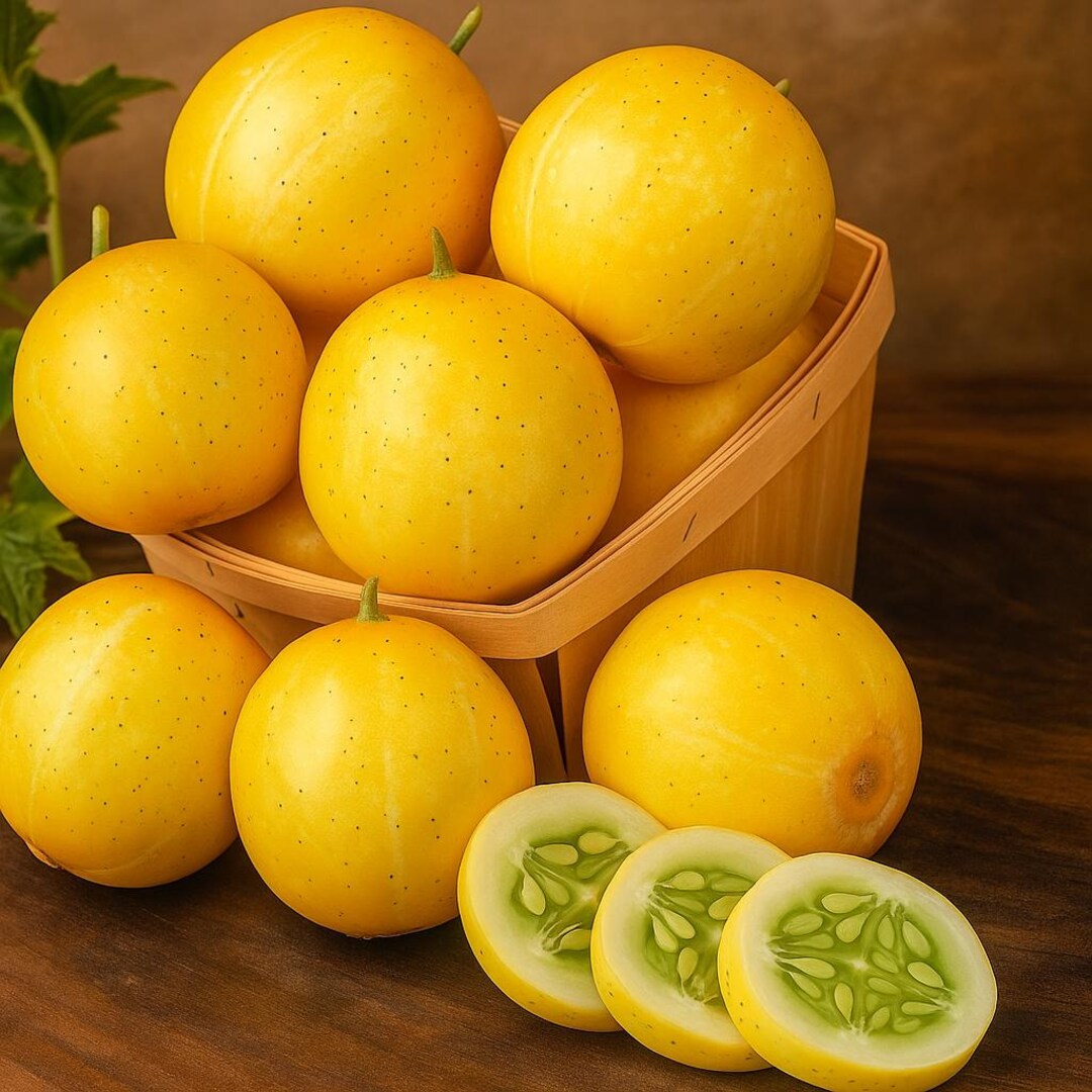 100 Lemon Cucumber Seeds - Heirloom, Sweet Mild Flavor, Round Yellow ...