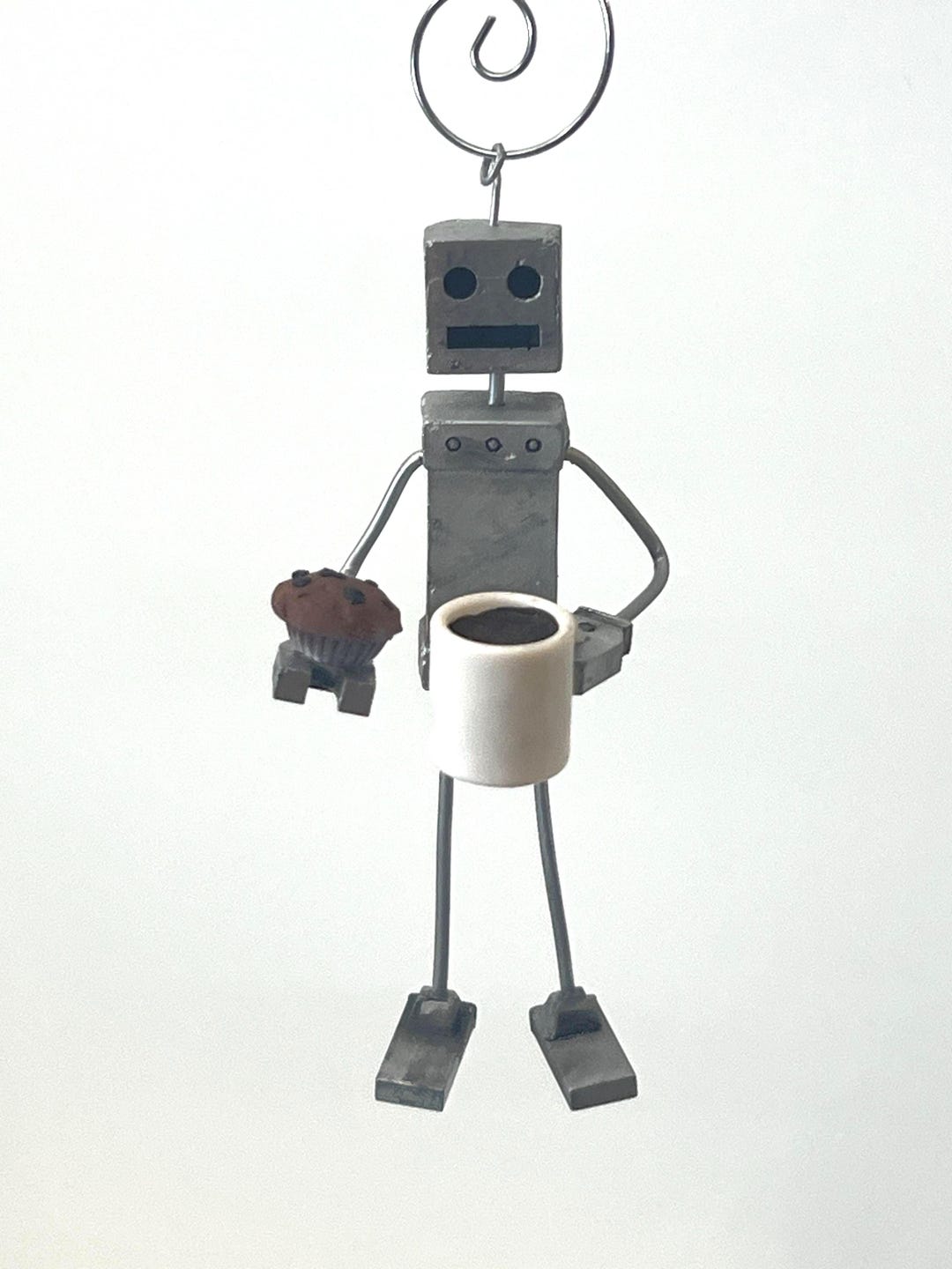 Coffee & Muffin Robot - Christmas Tree Ornament / Everyday Decor ...