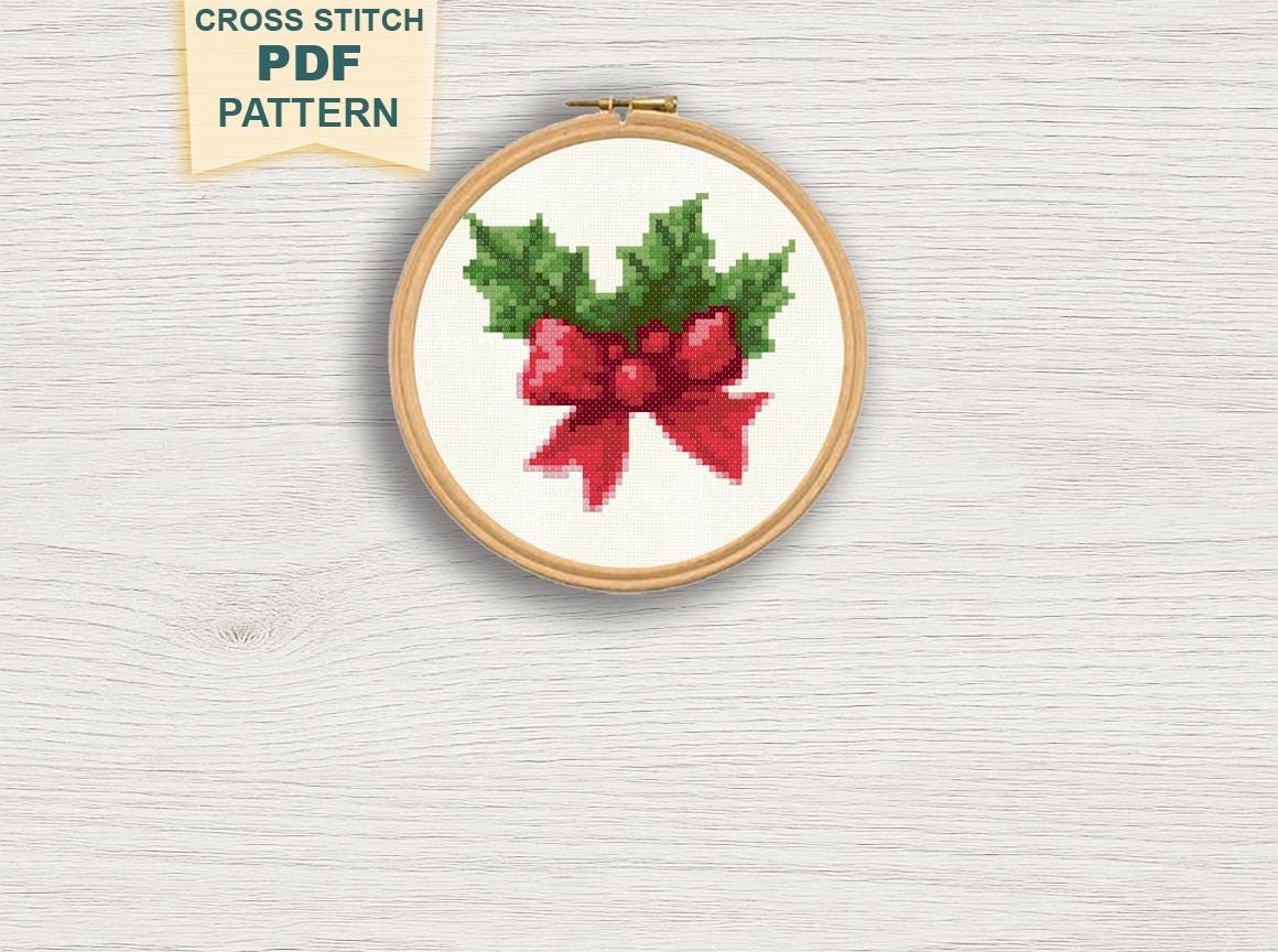 12 Mini Christmas Decoration Cross Stitch Patterns PDF Bundle – Holiday ...