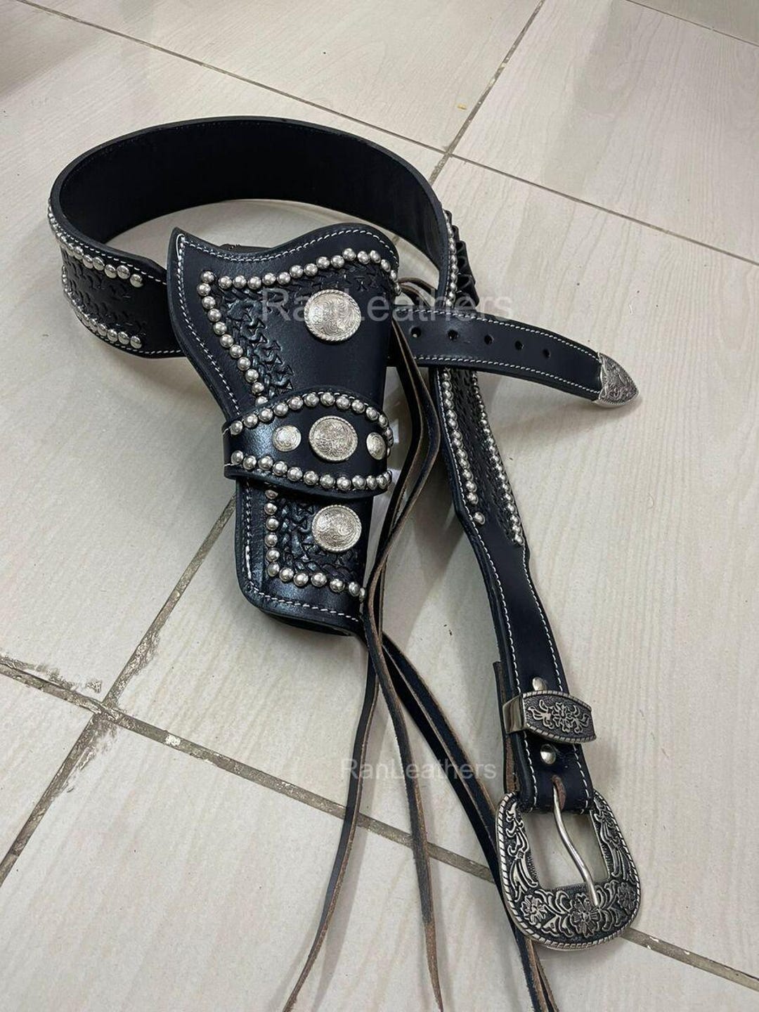 Cartridge Rigs Cowboy Western Basket Weave Tooled Design 22 .32 .38 .44 ...