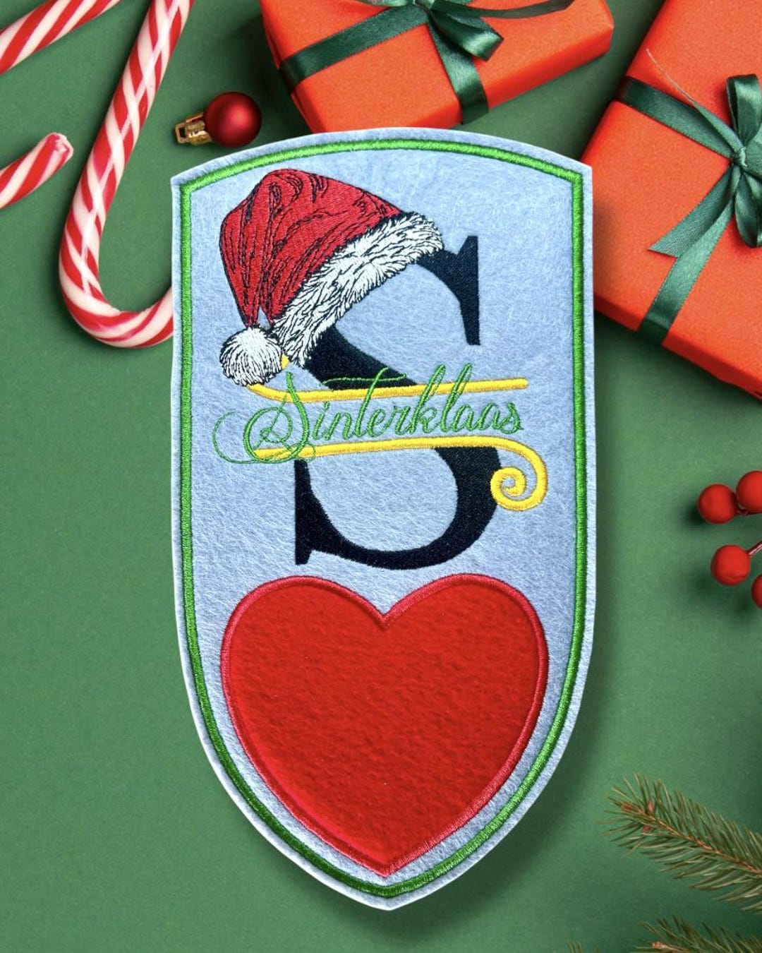 Embroidery File Santa Split Monogram S With Free Text Area - Etsy