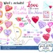 Watercolor Valentine Clip Art, Watercolor Hearts, Love, Watercolor ...