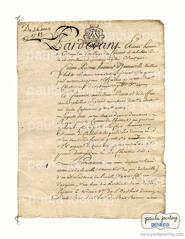 Vintage French Cursive Digital Download, Printable French Writing ...