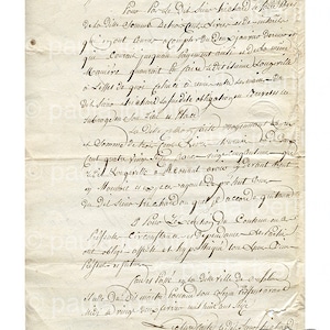 Printable French Cursive, Old French Writing Digital Download, Ephemera ...