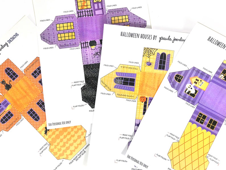 Printable DIY Halloween Houses, Halloween Party Favor, Classroom Treats ...