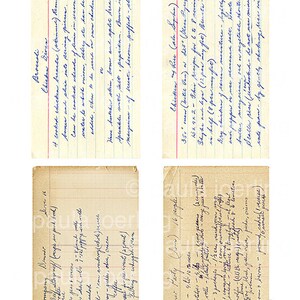 Vintage Handwritten Recipe Cards, Download, Printable, Digital Download ...