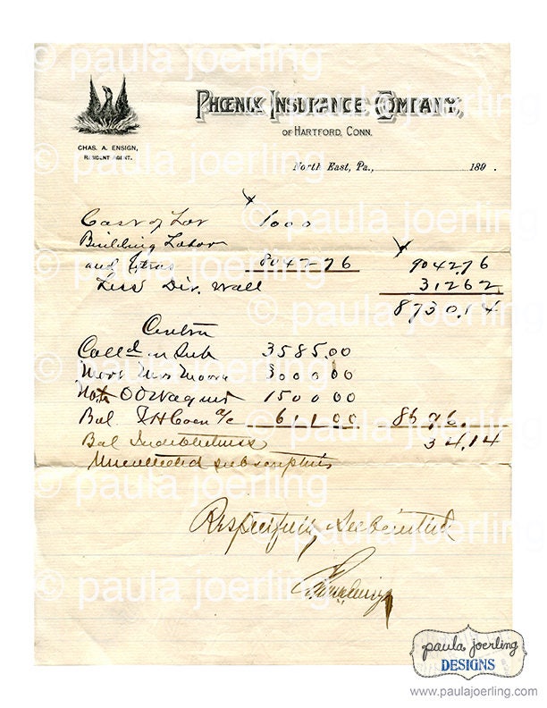 Hand Written Receipts, Cursive, Digital Download, English Writing ...