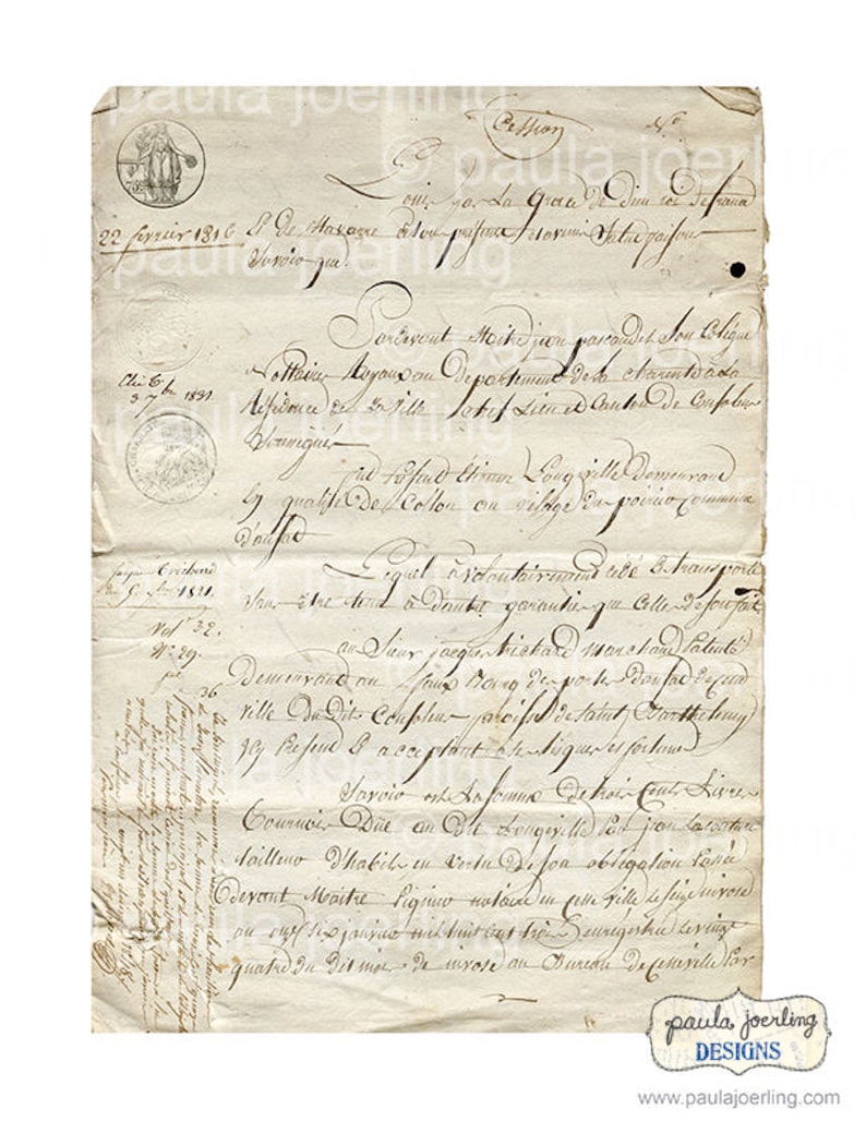 Printable French Cursive, Old French Writing Digital Download, Ephemera ...