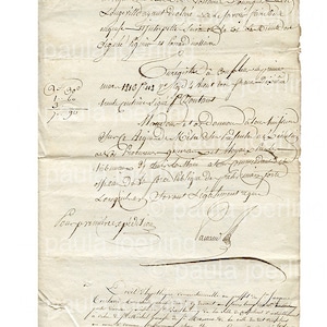 Printable French Cursive, Old French Writing Digital Download, Ephemera ...