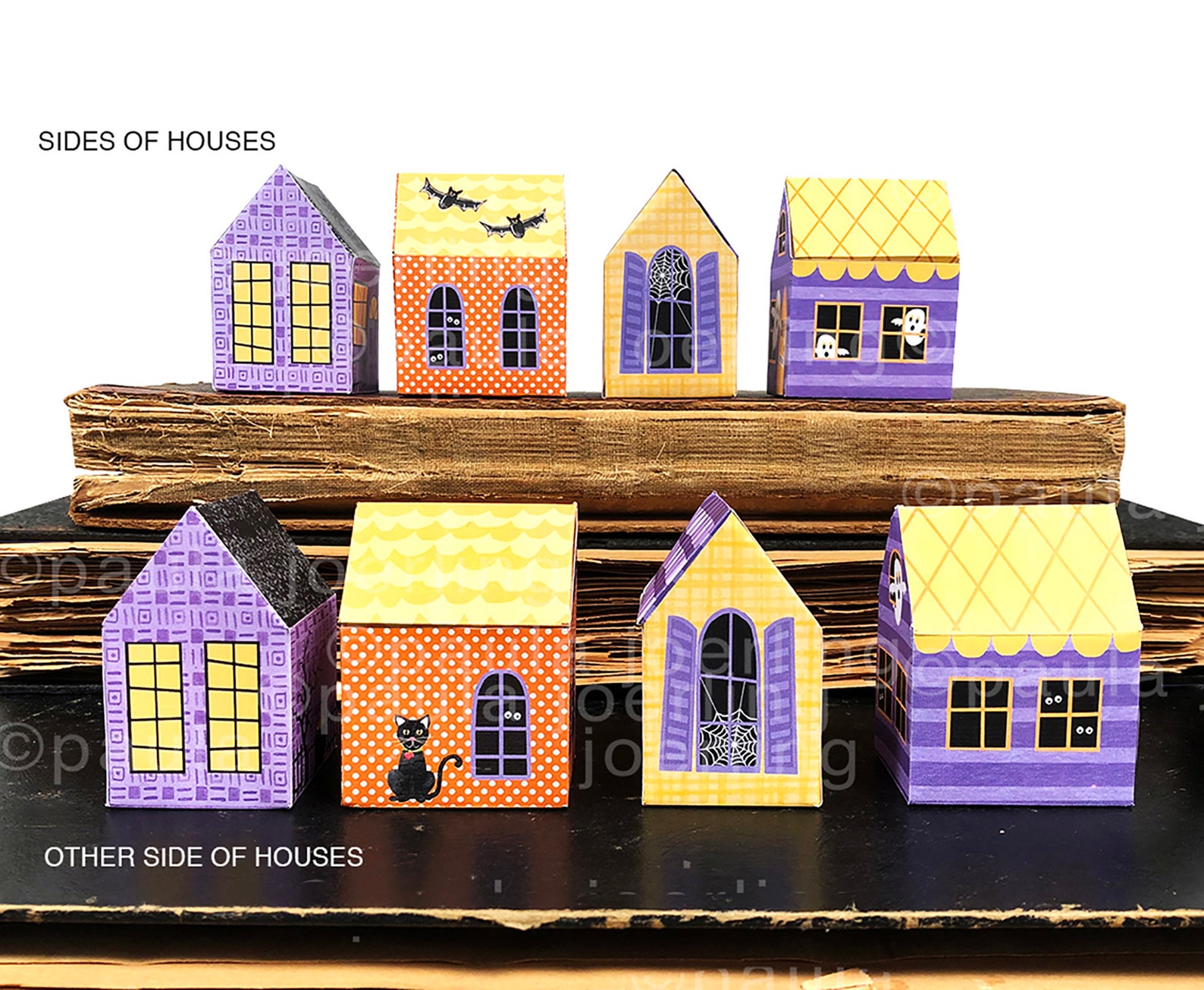 Printable DIY Halloween Houses, Halloween Party Favor, Classroom Treats ...