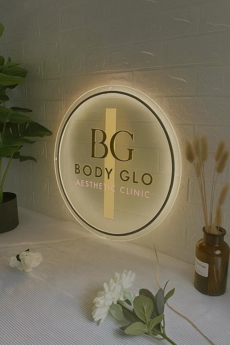 Custom LED Backlit Acrylic Logo Sign | Illuminated Business Sign ...