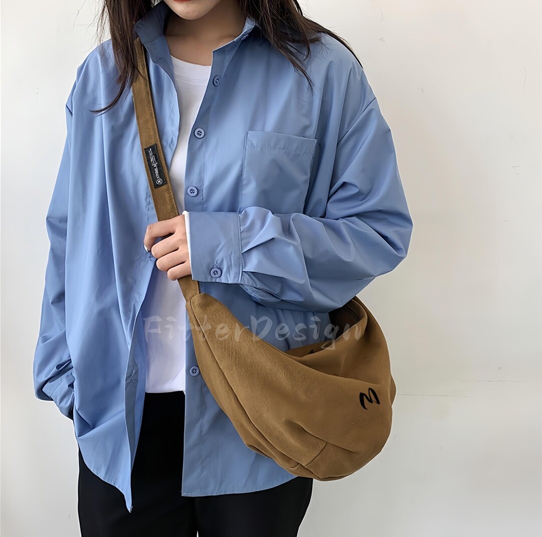 Embroidered Canvas Dumpling Bag: Harajuku Crossbody Phone Pouch - Etsy