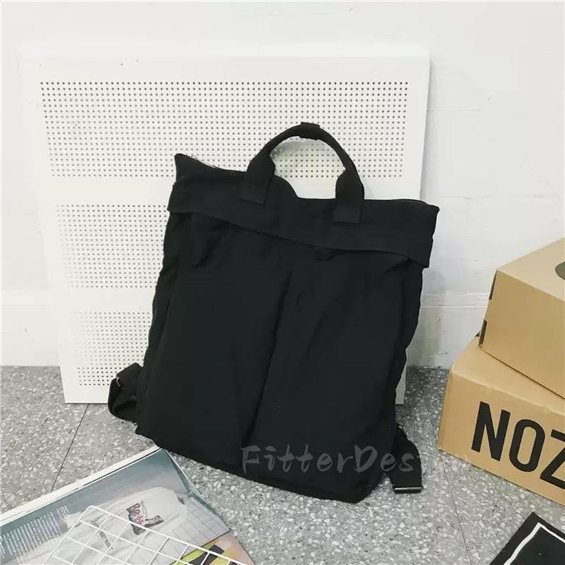 Custom Embroidered Canvas Backpack, College Rucksack Anti-theft Pocket ...