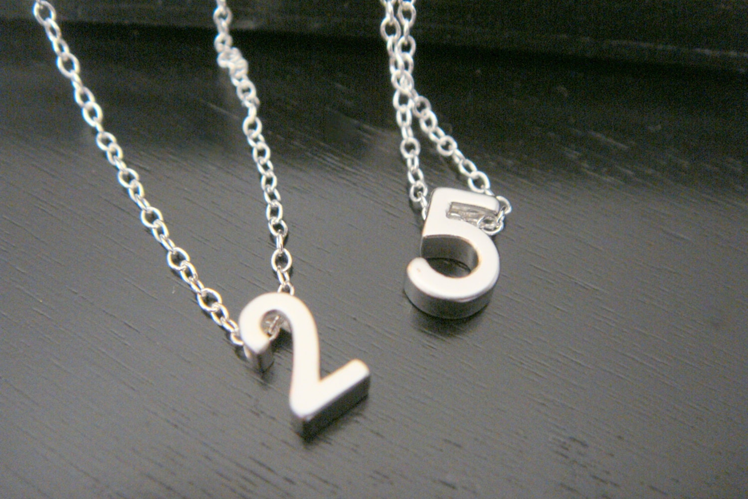 Tiny Number Necklace Date Necklace Lucky Number Necklace - Etsy