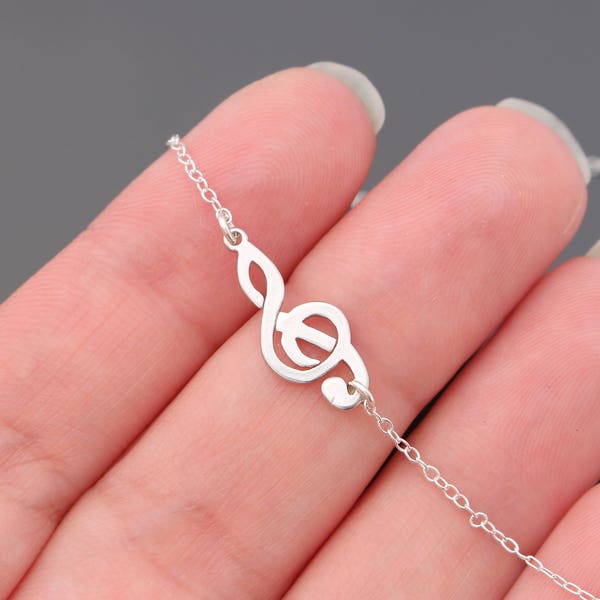 Music Note Necklace - Etsy