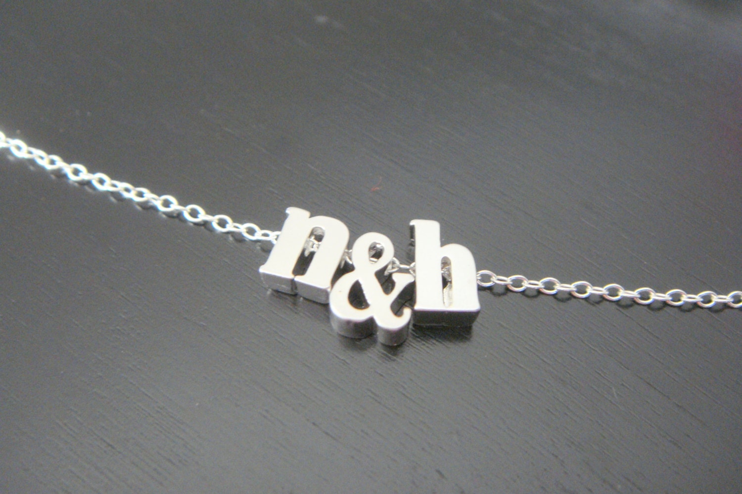Two Letter Necklace,lowercase Letter Necklace, Couple's Initial ...