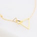 Dainty Thin Interlocking Triangle Necklace Gold Triangle - Etsy