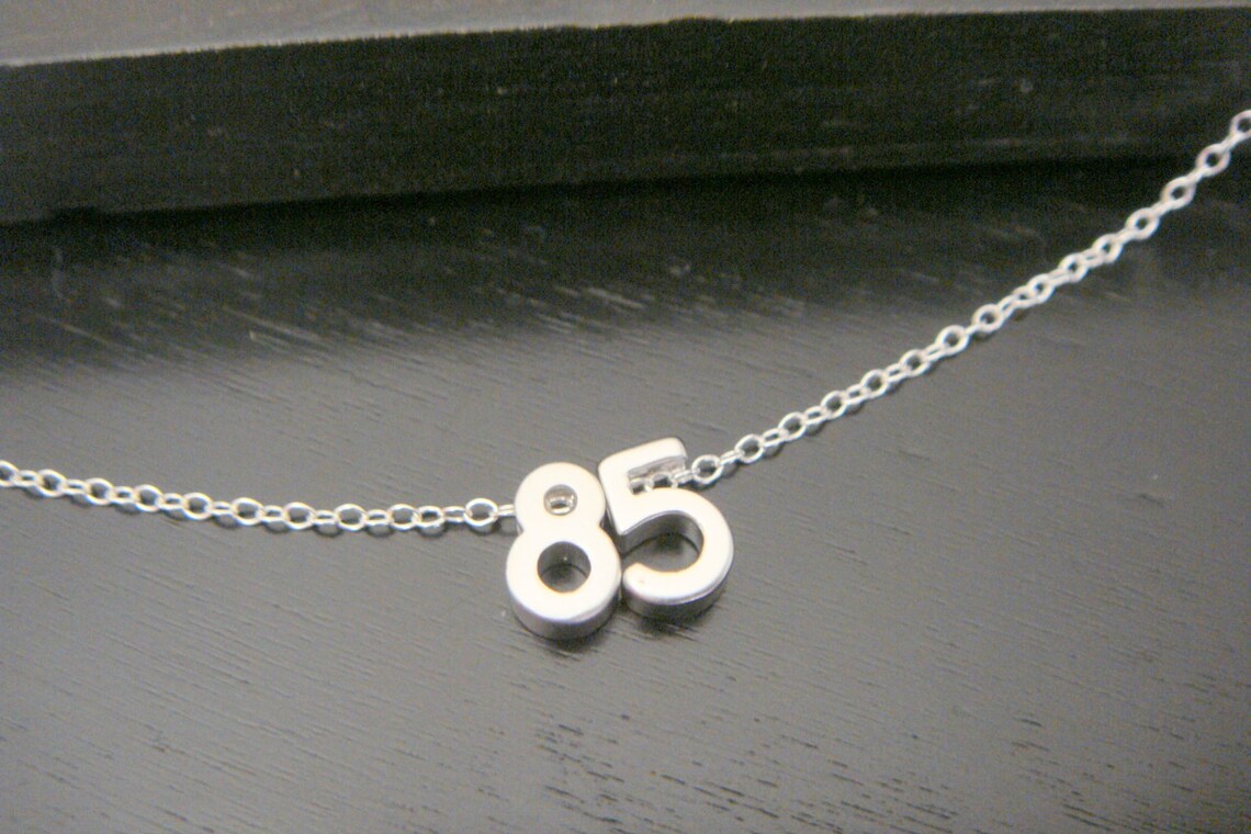 Tiny Number Necklace, Date Necklace, Lucky Number Necklace, Bridal ...