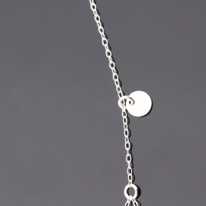 Sterling Silver Tiny Dot Circle Drop Necklace, Simple Layering Necklace ...