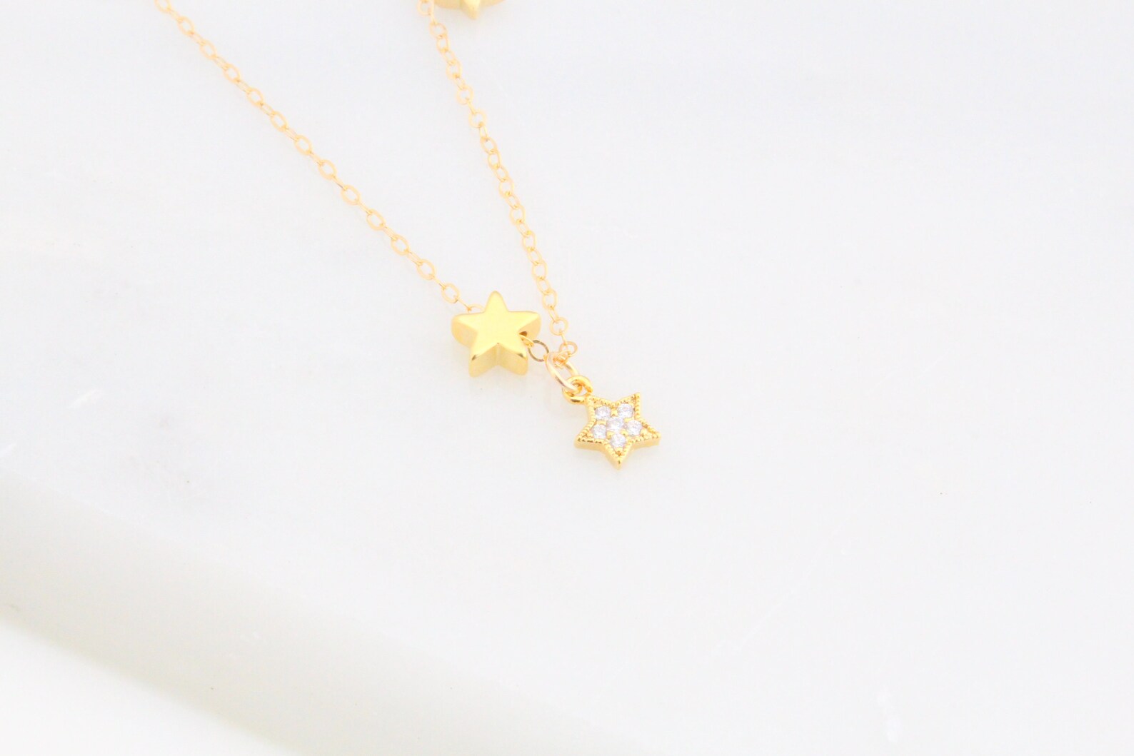 Gold/Silver Multi Star Necklace Dainty Necklace Layering | Etsy