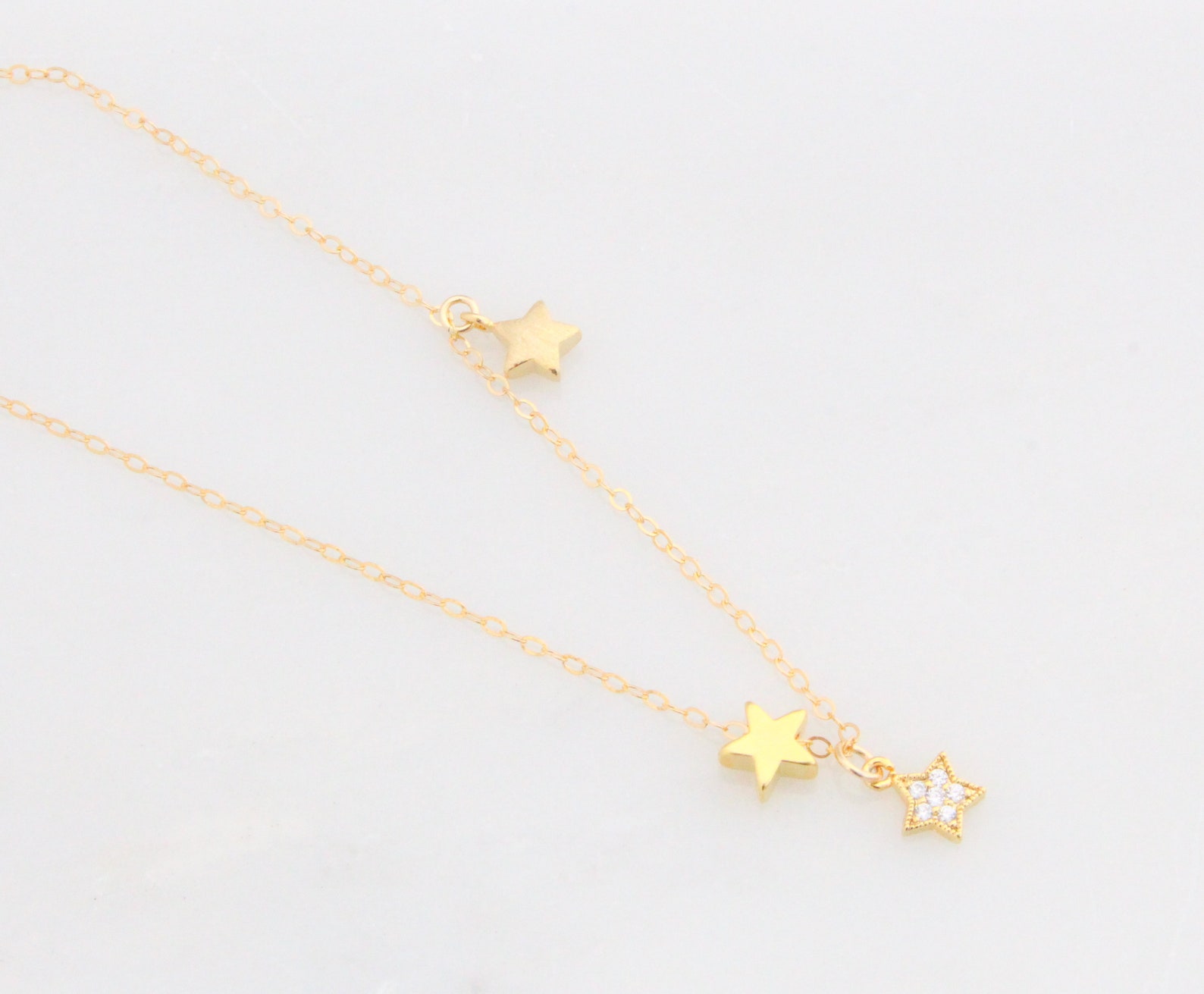 Gold/silver Multi Star Necklace, Dainty Necklace, Layering Necklace ...