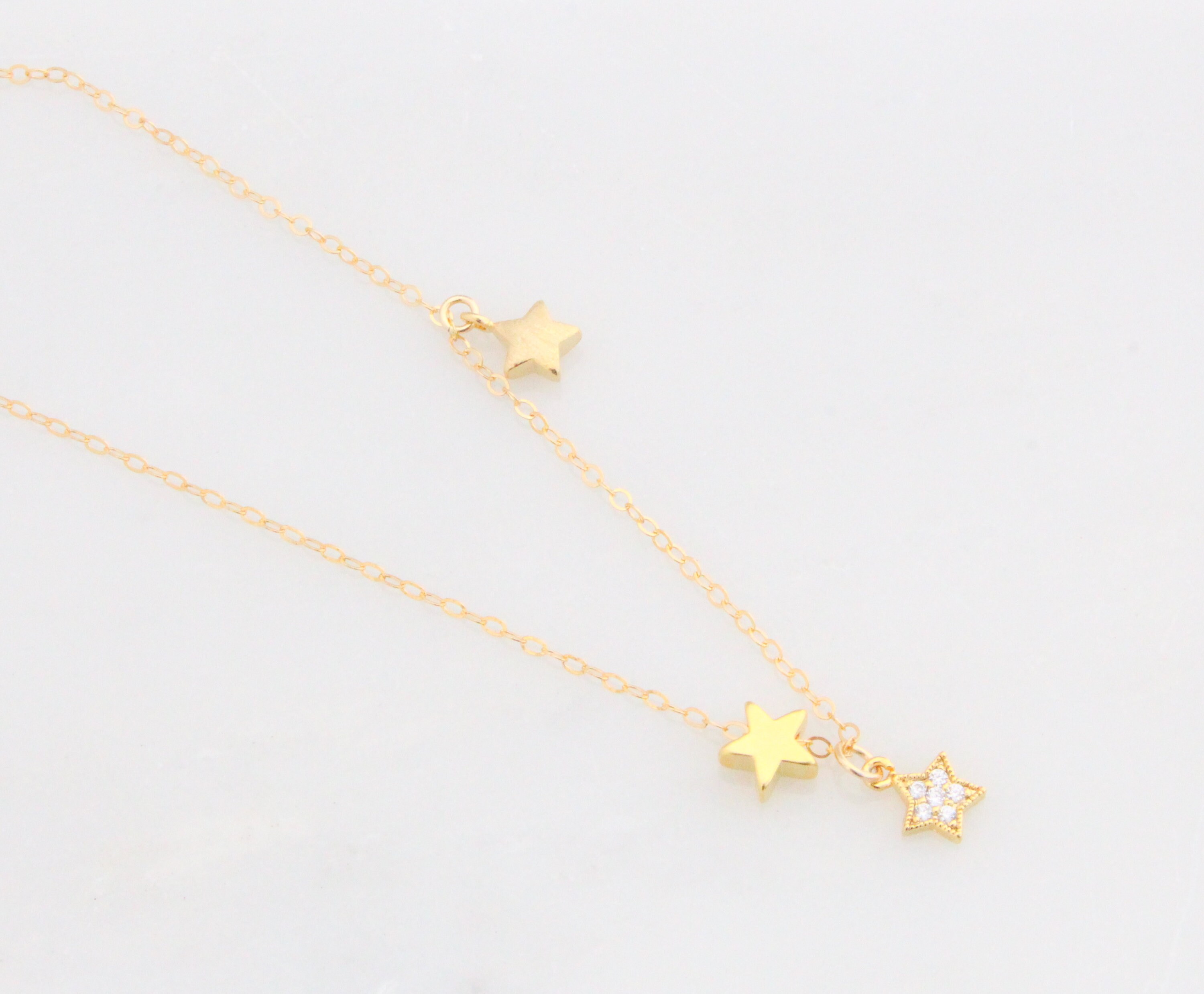 Gold/silver Multi Star Necklace, Dainty Necklace, Layering Necklace ...