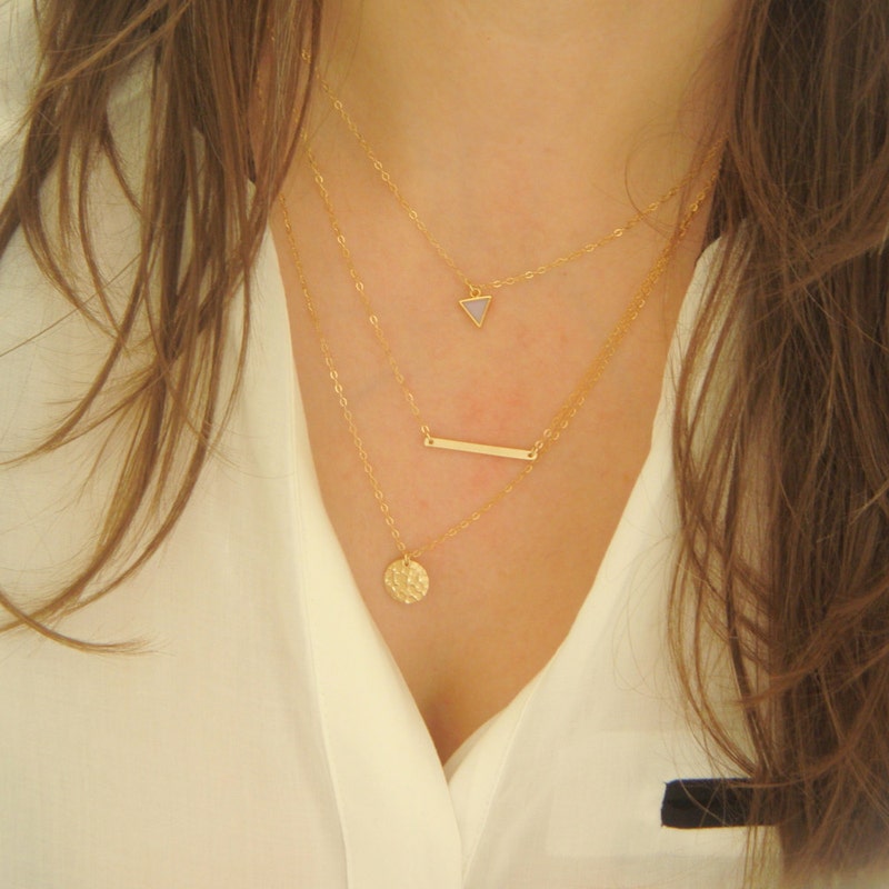 3 Layer Necklace - Etsy