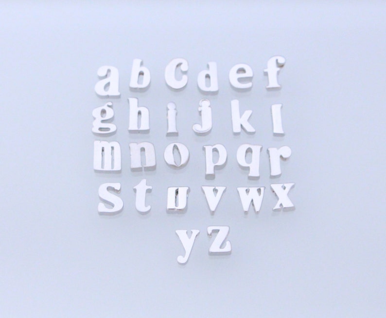 Gold Lowercase Tiny Single Letter Initial Necklace Alphabet - Etsy