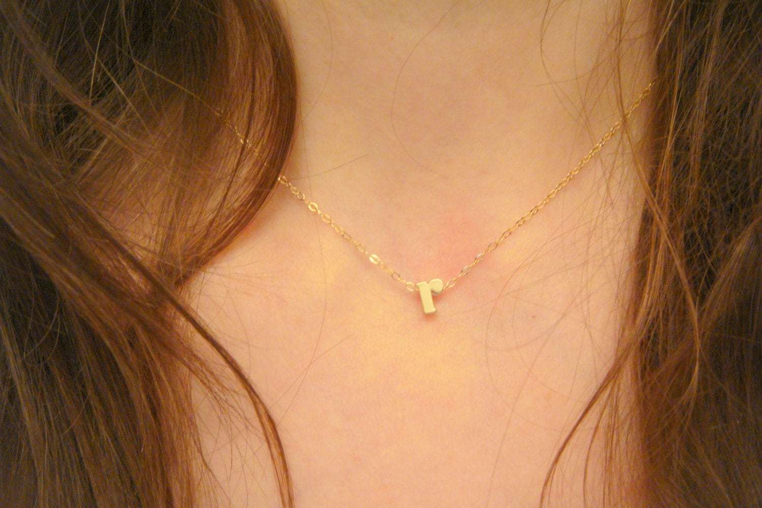Gold Lowercase Tiny Single Letter Initial Necklace Alphabet - Etsy