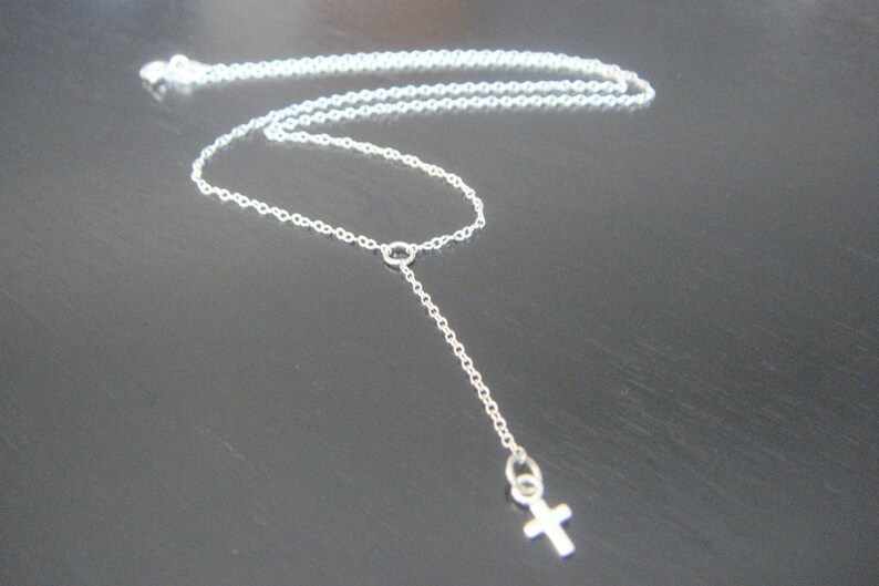 Sterling Silver Mini Tiny Small Cross Necklace Earrings Bridal ...