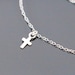 Sterling Silver Mini Small Cross Necklace, Tiny Cross Necklace, Tiny ...