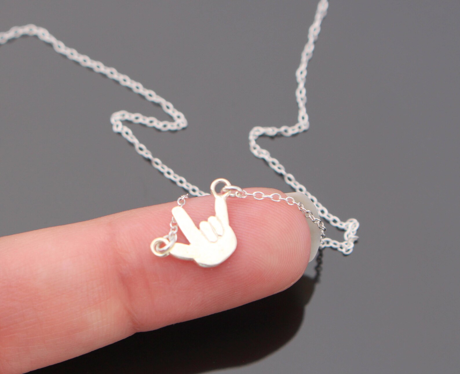 Delicate I Love You Sign Language Necklace, Love Necklace, Love ...