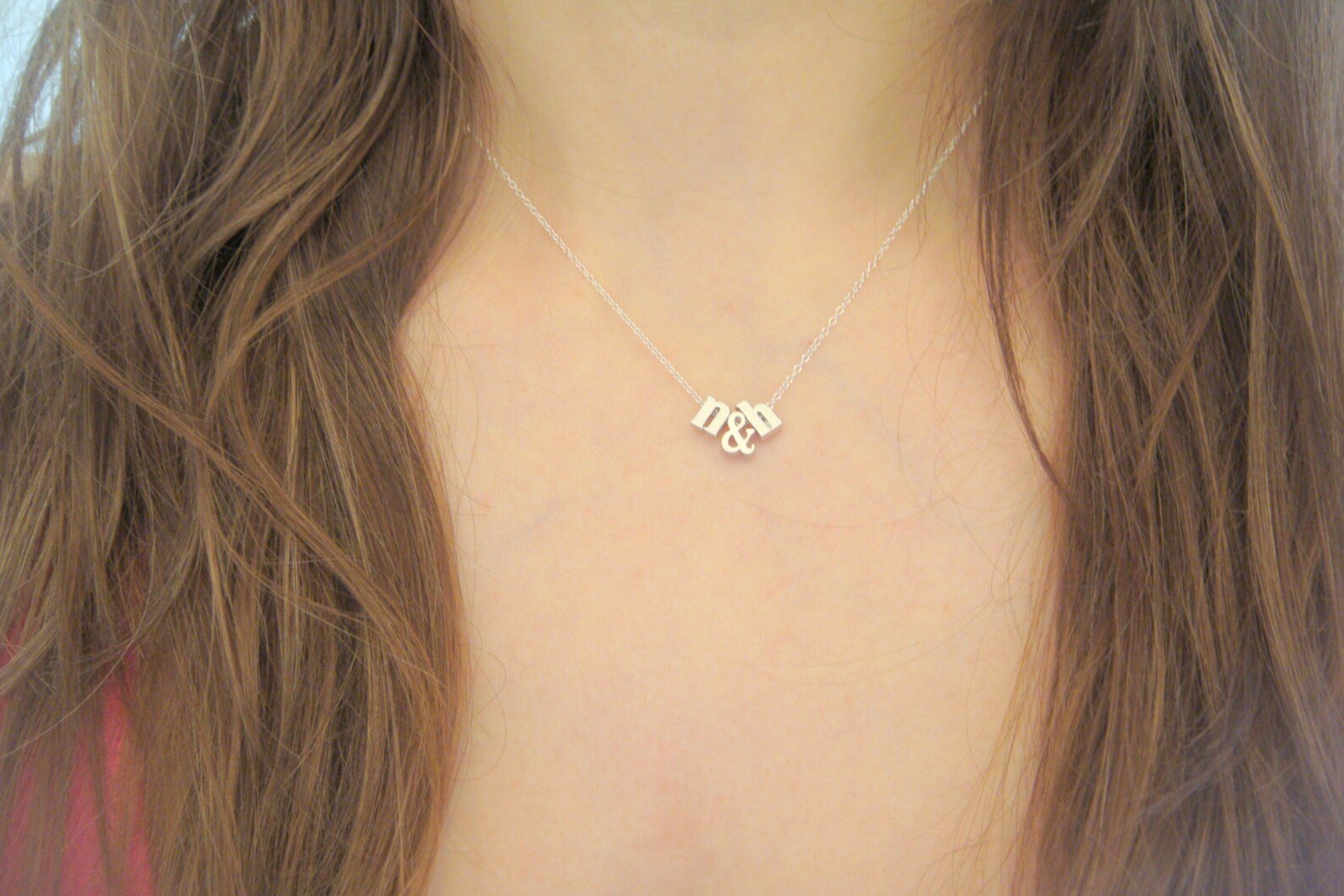 Two Letter Necklace,lowercase Letter Necklace, Couple's Initial ...