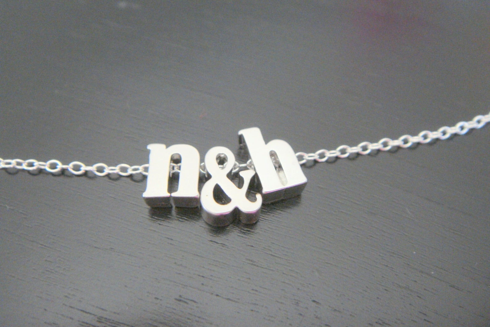Two Letter Necklace,lowercase Letter Necklace, Couple's Initial ...