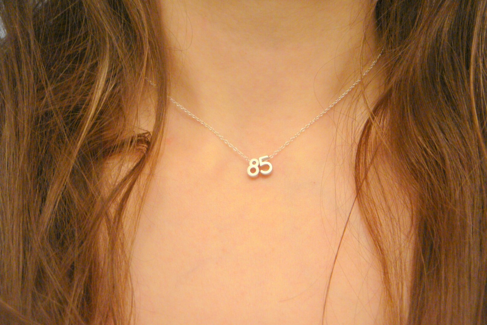Tiny Number Necklace, Date Necklace, Lucky Number Necklace, Bridal ...