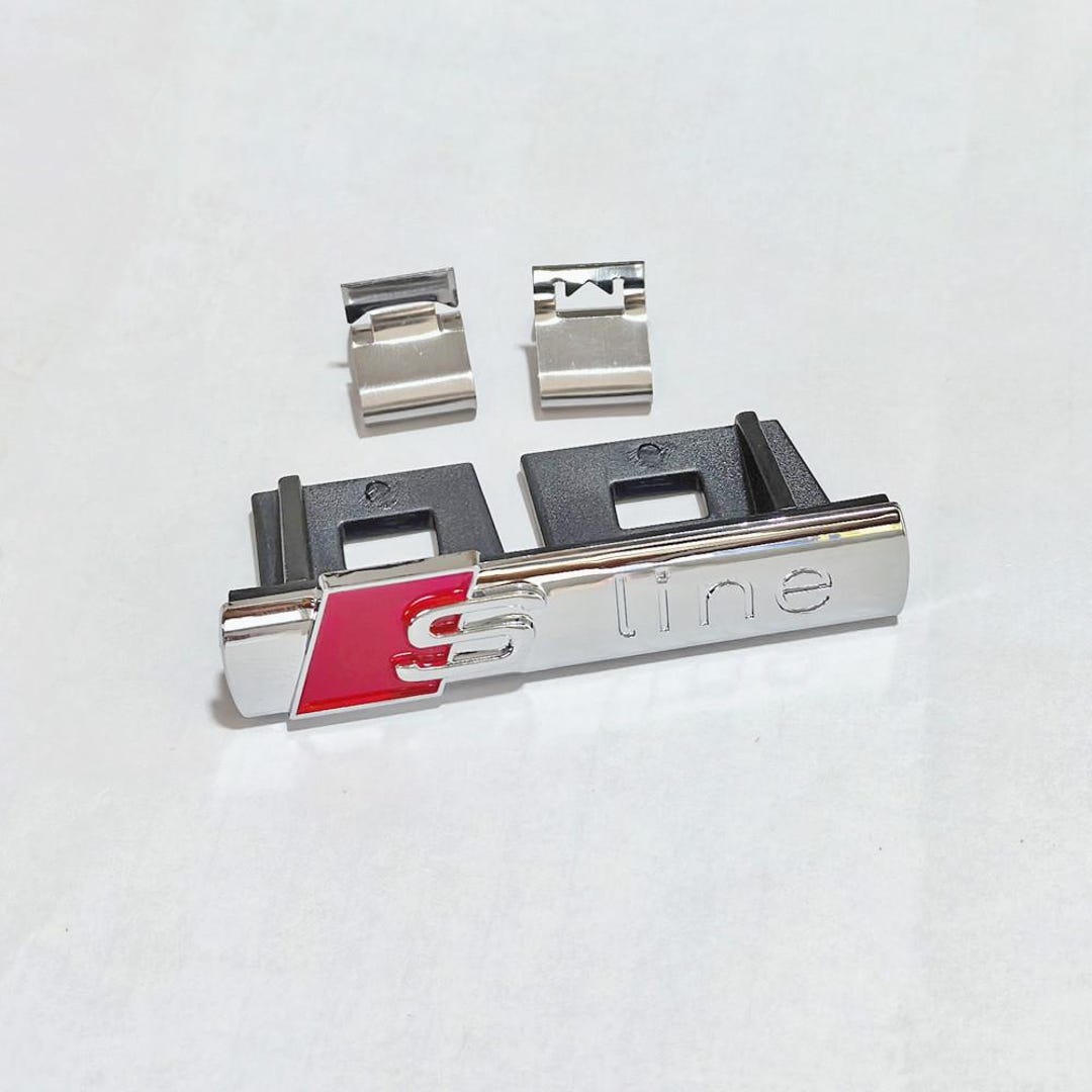 Chrome S-LINE Grille Emblem 7.3cm – Premium Front Grill Badge, Sporty S ...