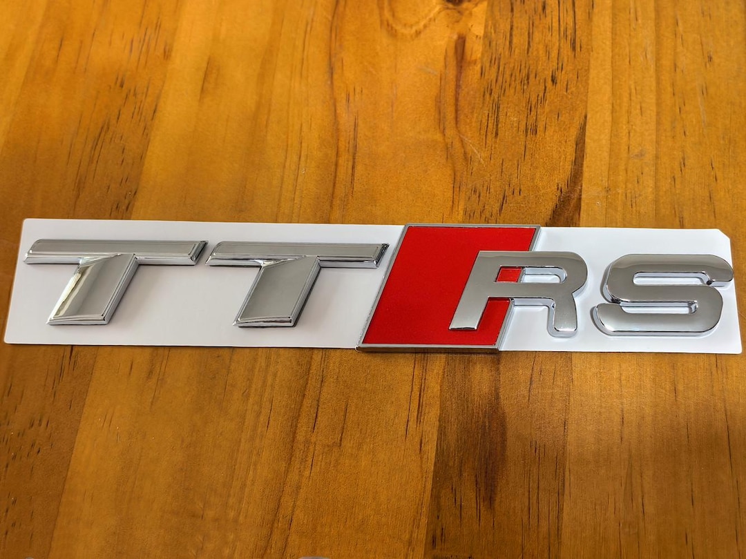 Chrome Audi TT RS Rear Trunk Emblem New Style – Replacement Car Logo ...