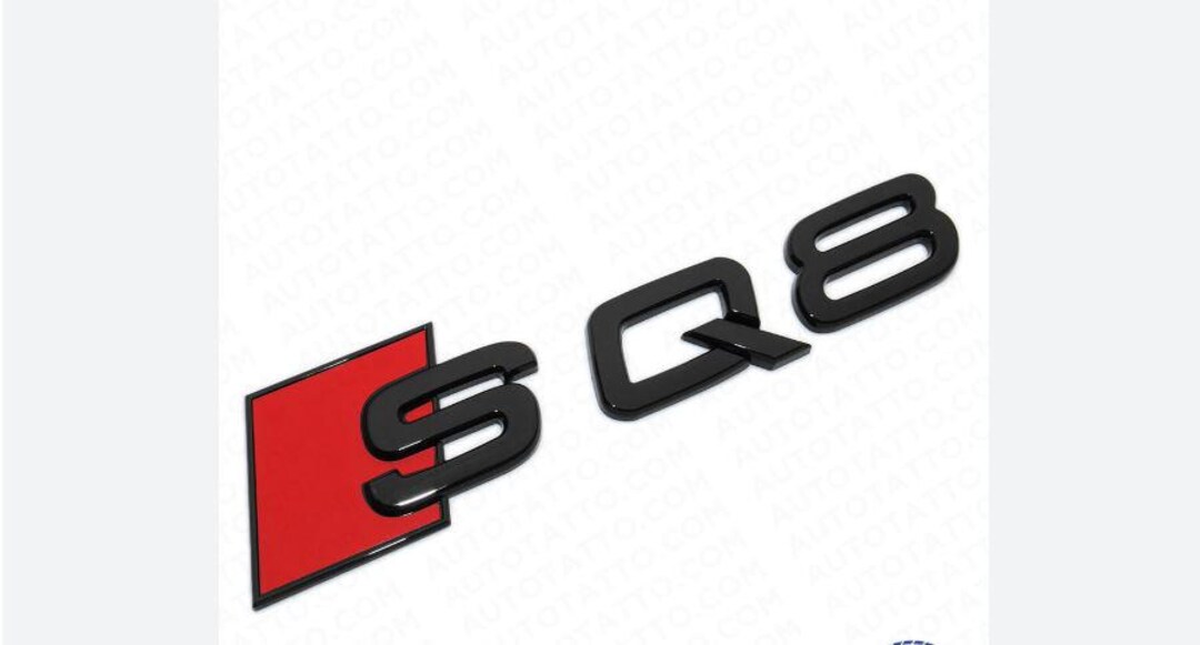 Gloss Black 3D Rear Emblem for Audi SQ8 | Trunk Boot Badge Logo ...