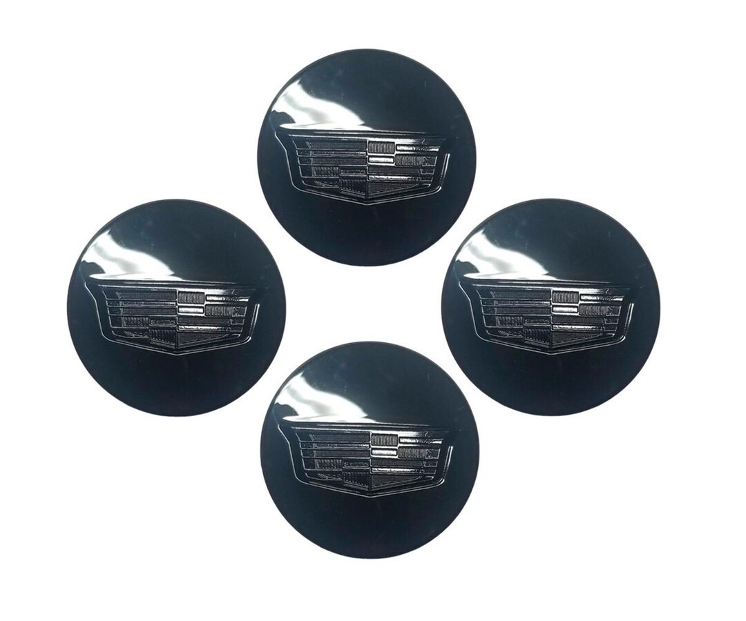 Set of 4 All Black 66mm Wheel Center Caps for Cadillac New - Etsy