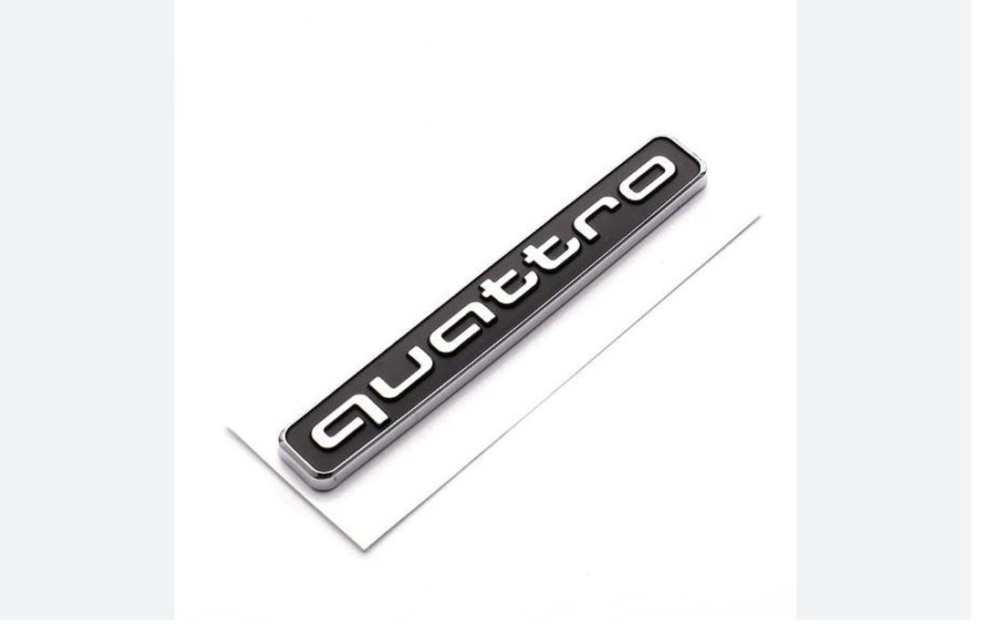 Pair of 2 Black Quattro Emblem Wheel Center Caps 95mm – Gloss Black ...