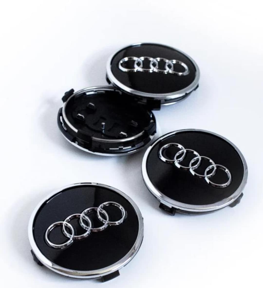 Set of 4 Black 69MM Wheel Center Caps for AUDI 4B0601170A - Etsy