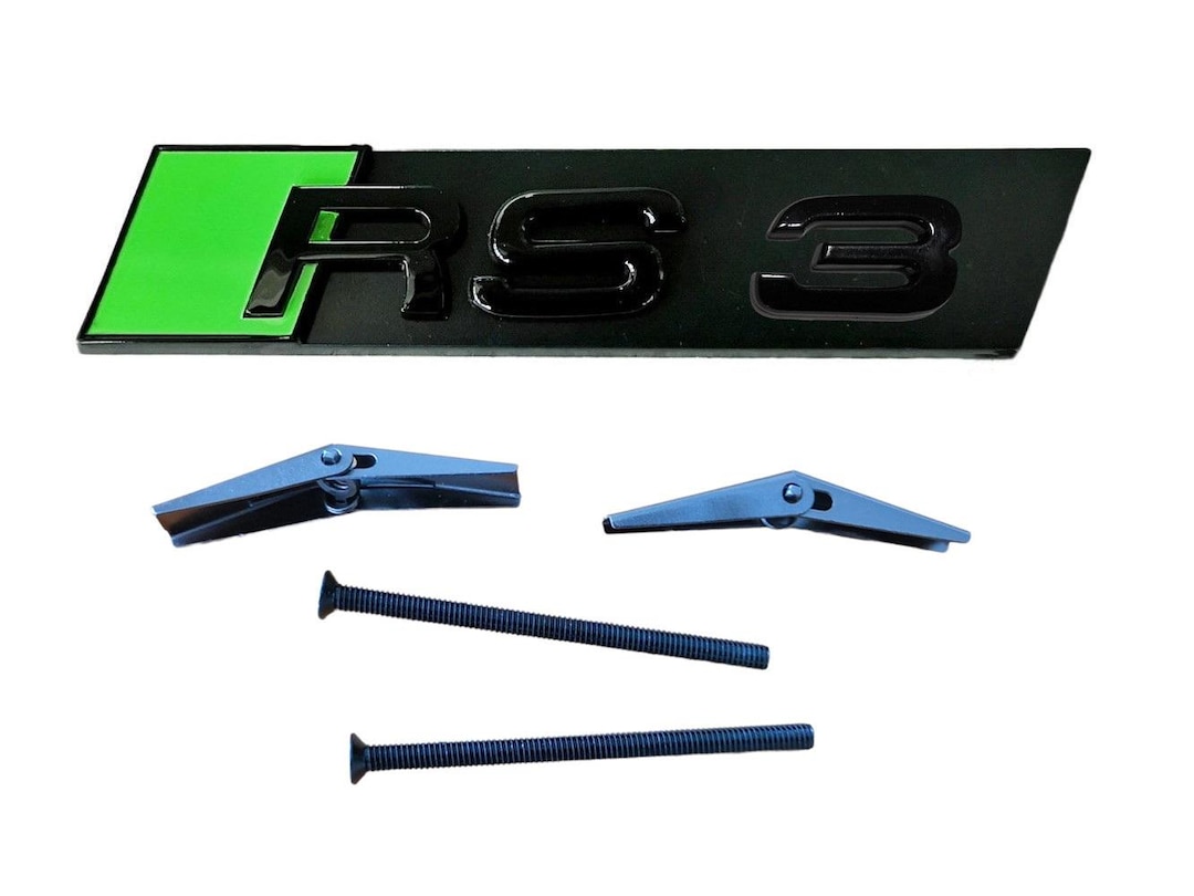 Gloss Green and Black Audi RS3 Front Grille Emblem Badge |custom RS3 ...